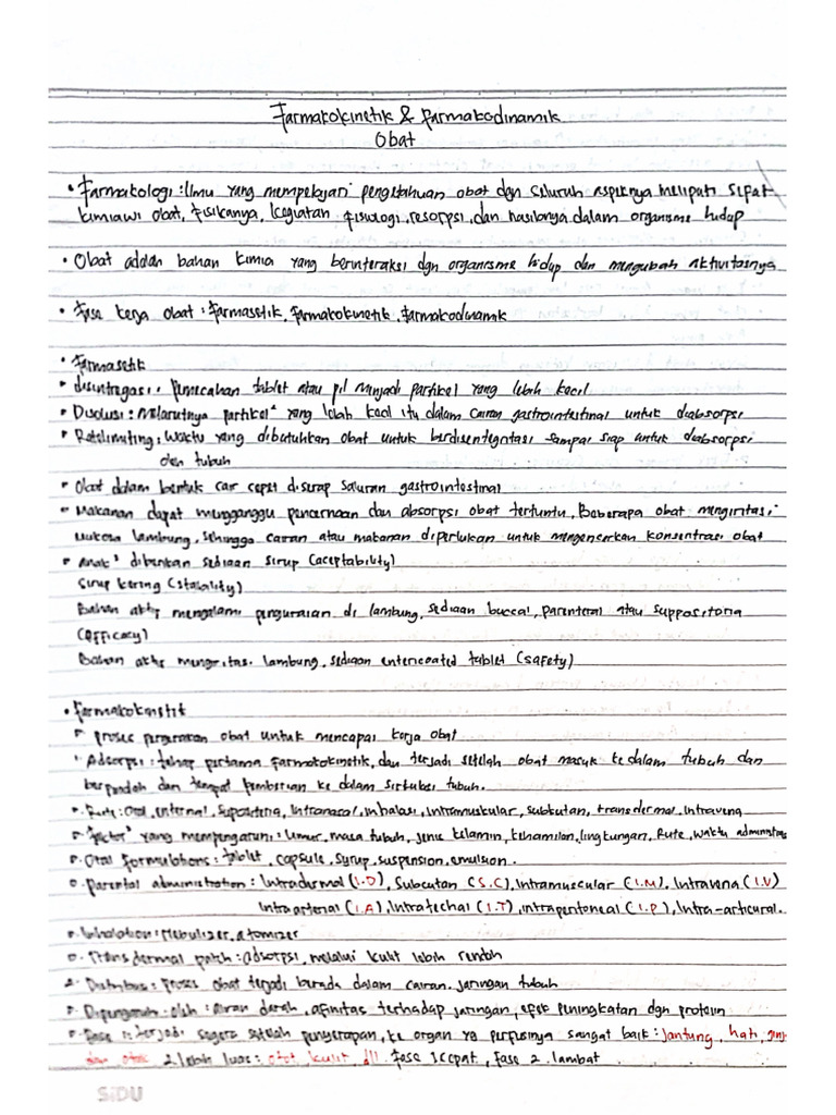 Farmako Kinetik Dan Dinamik | PDF