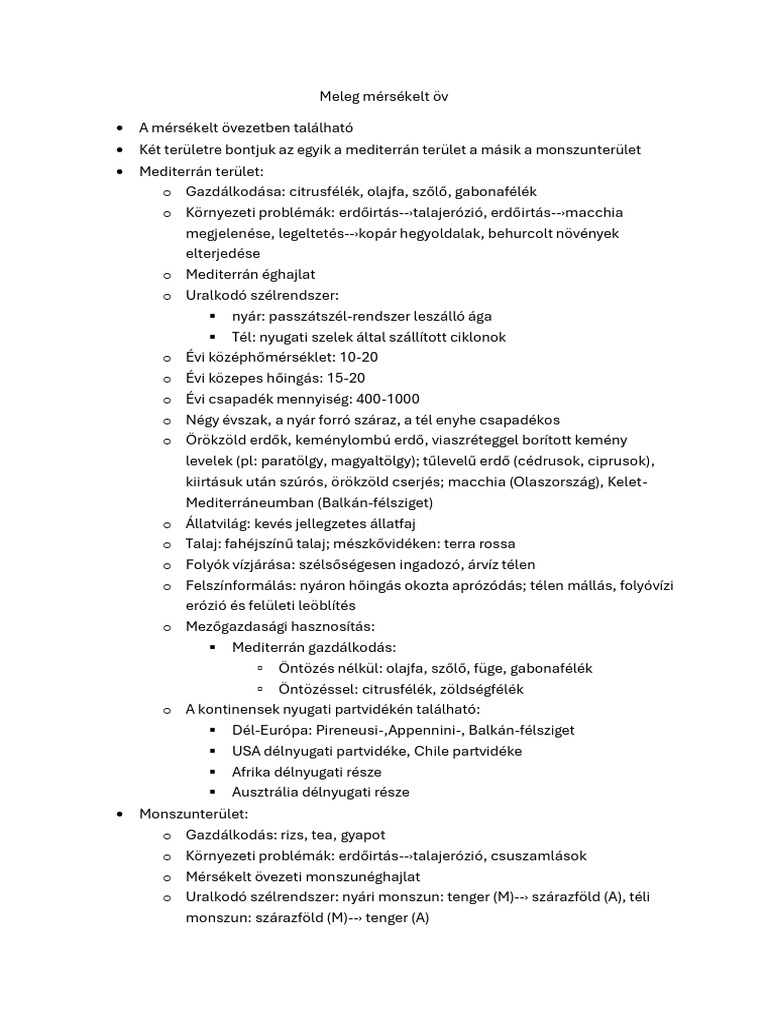 A Meleg Mérsékelt Öv | PDF