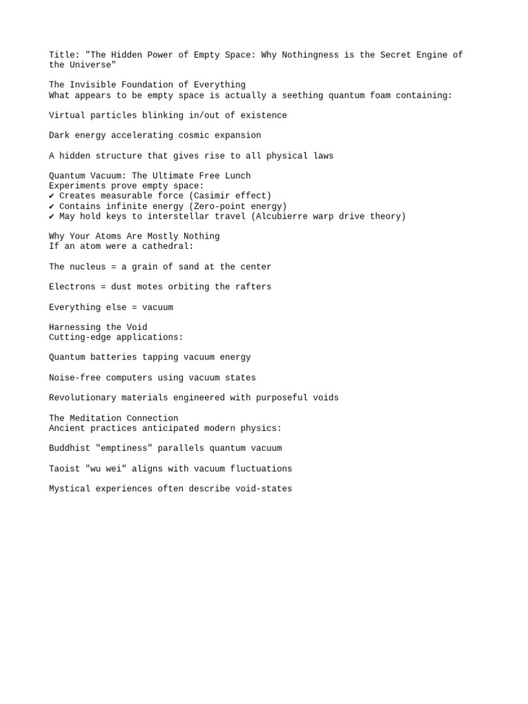 The Hidden Power of Empty Space | PDF