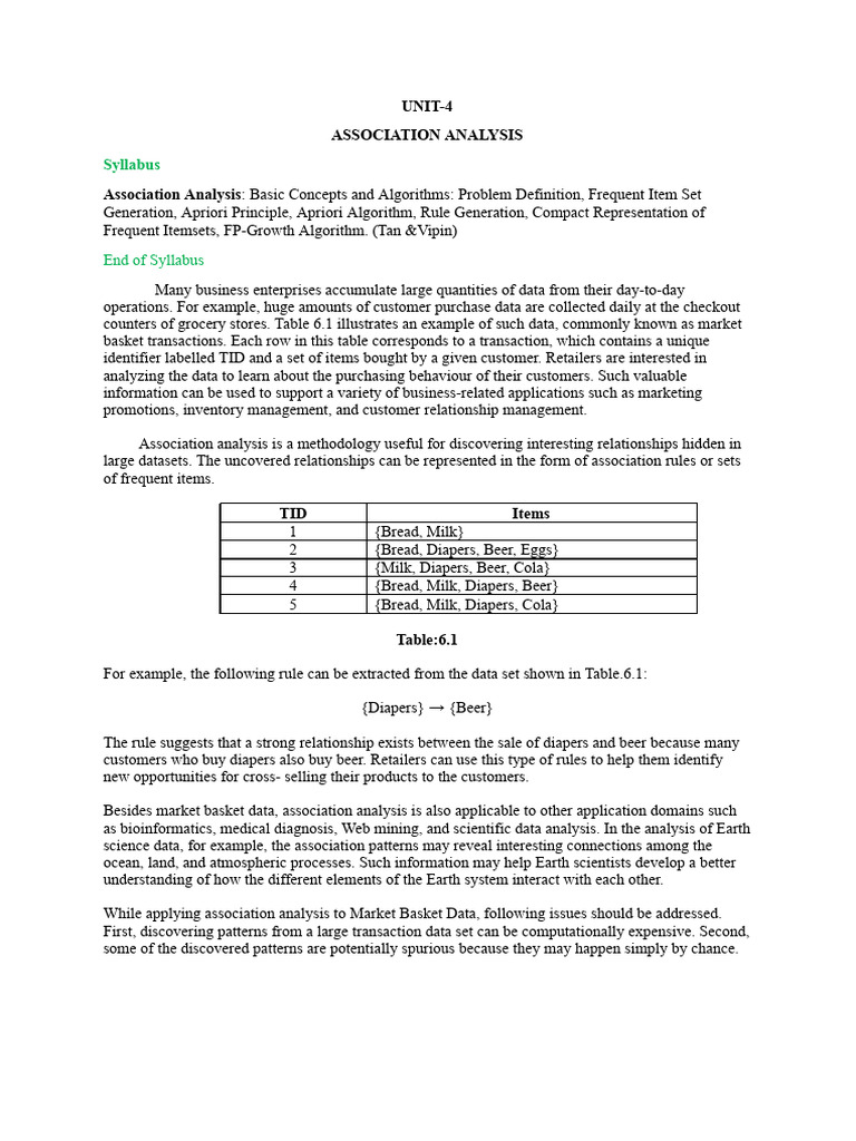 Unit-4 DWDM Material.docx | PDF | Algorithms And Data Structures | Applied Mathematics
