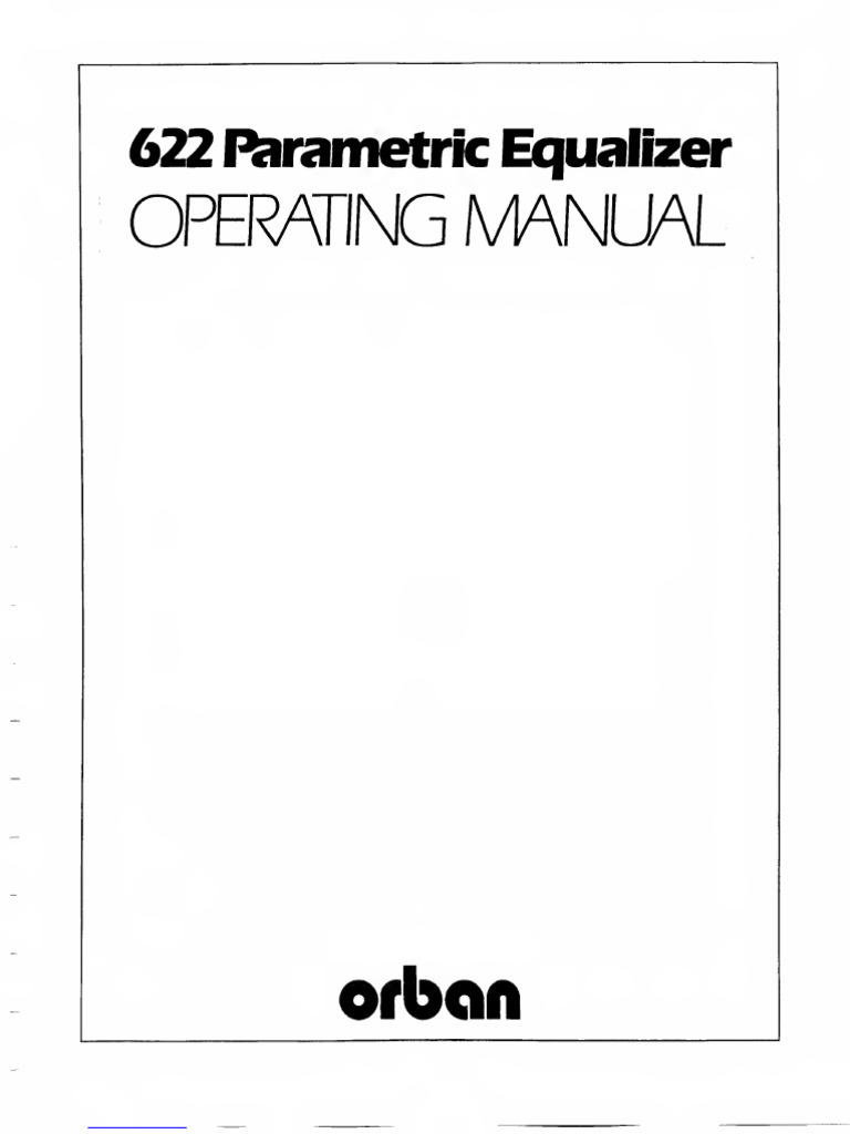 622 Parametric Equalizer Manual | PDF | Equalization (Audio ...