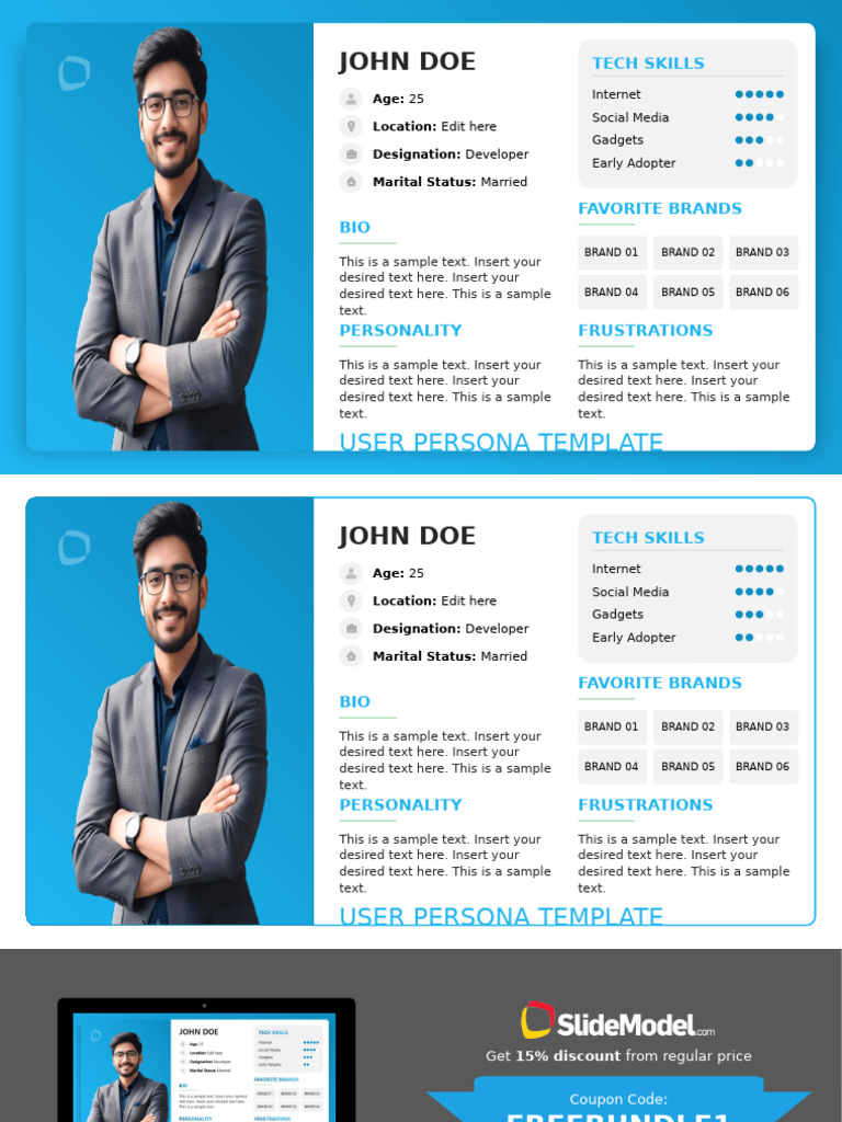 FF0546 01 User Persona Slide Template 16x9 1 | PDF | Software | Computing