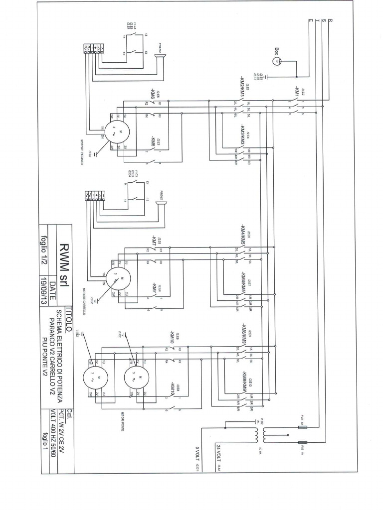 Circuit Diagram For Crane With 2 Speeds | PDF
