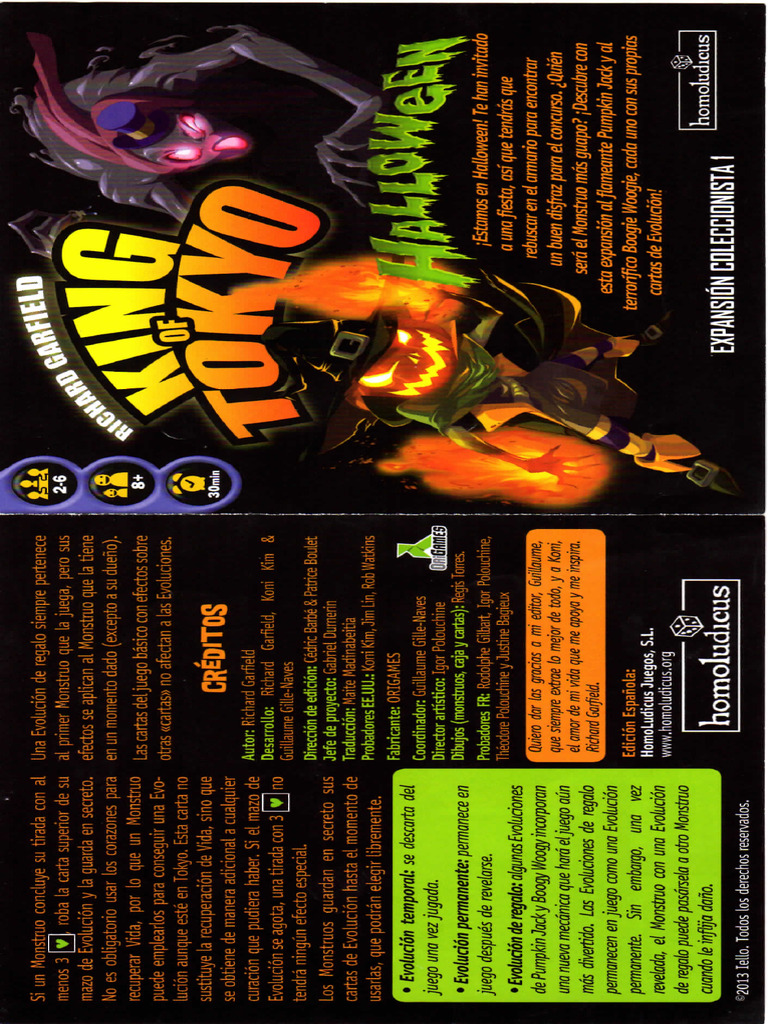 KING of TOKYO - Reglas Expansion Halloween (ESP) | PDF