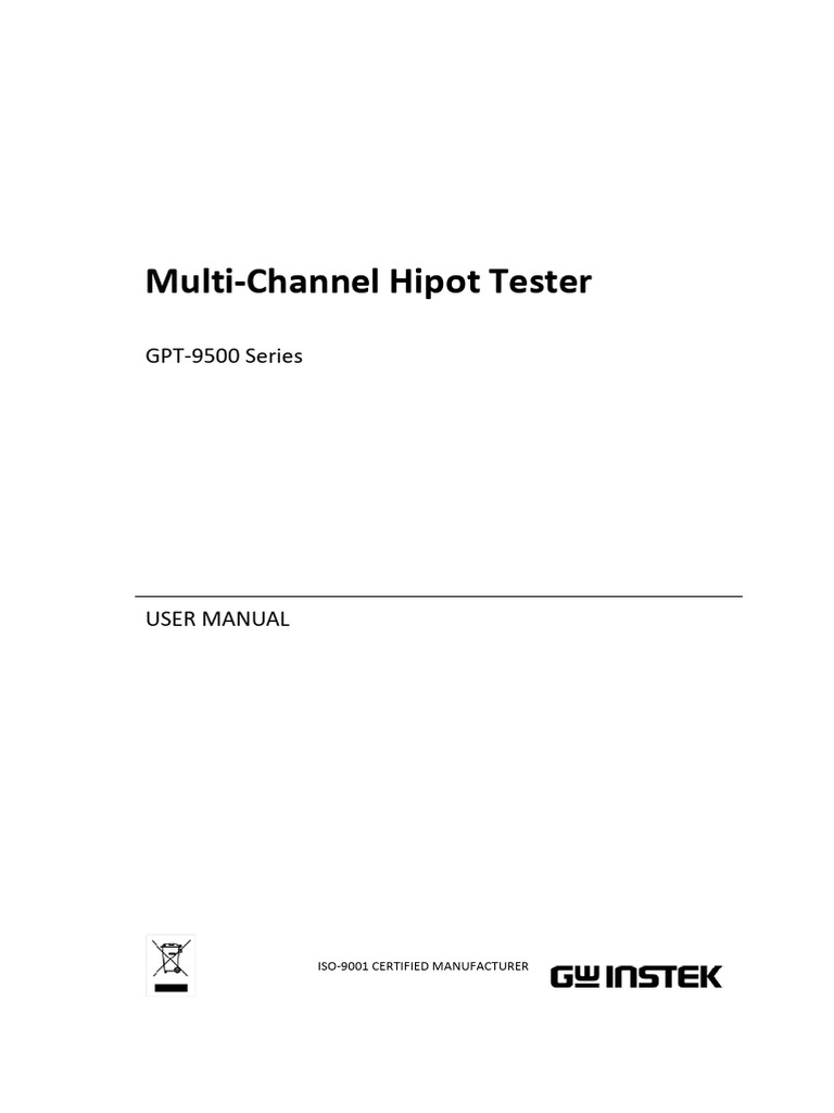 GPT-9500 User Manual EN Rev E 20250227 | PDF | Electricity | Electrical ...