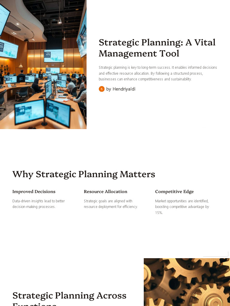 Strategic Planning A Vital Management Tool | PDF | Strategic Management ...