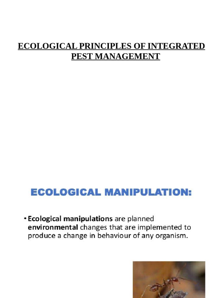 PPT Ipm Ecological | PDF | Biological Pest Control | Pest (Organism)
