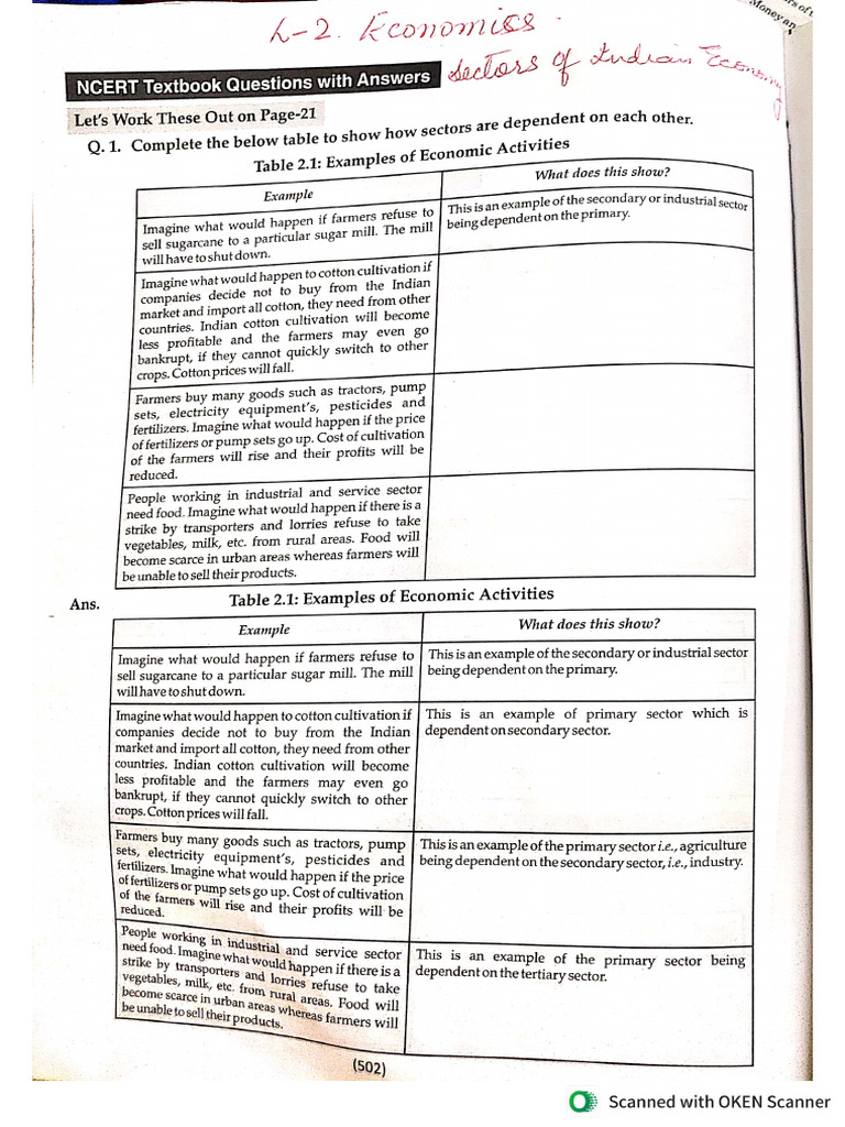 CH 2 Economics Let's Work and Ncert Ex. | PDF
