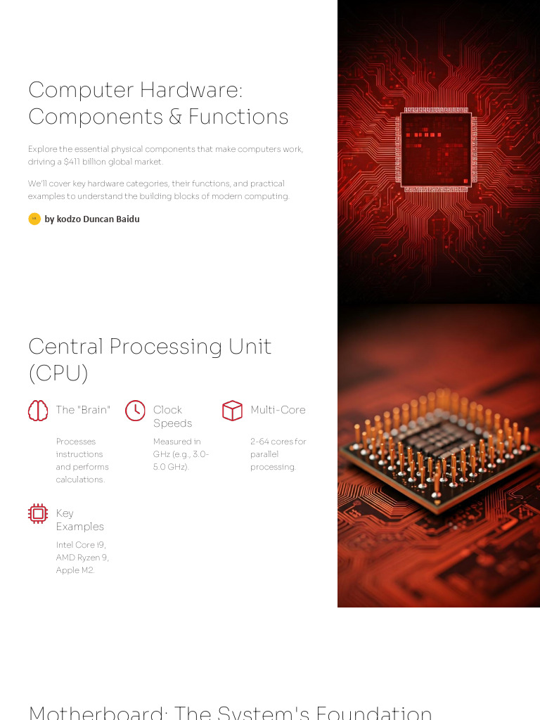 Computer-Hardware-Components-and-Functions-1748344898 | PDF | Graphics Processing Unit ...