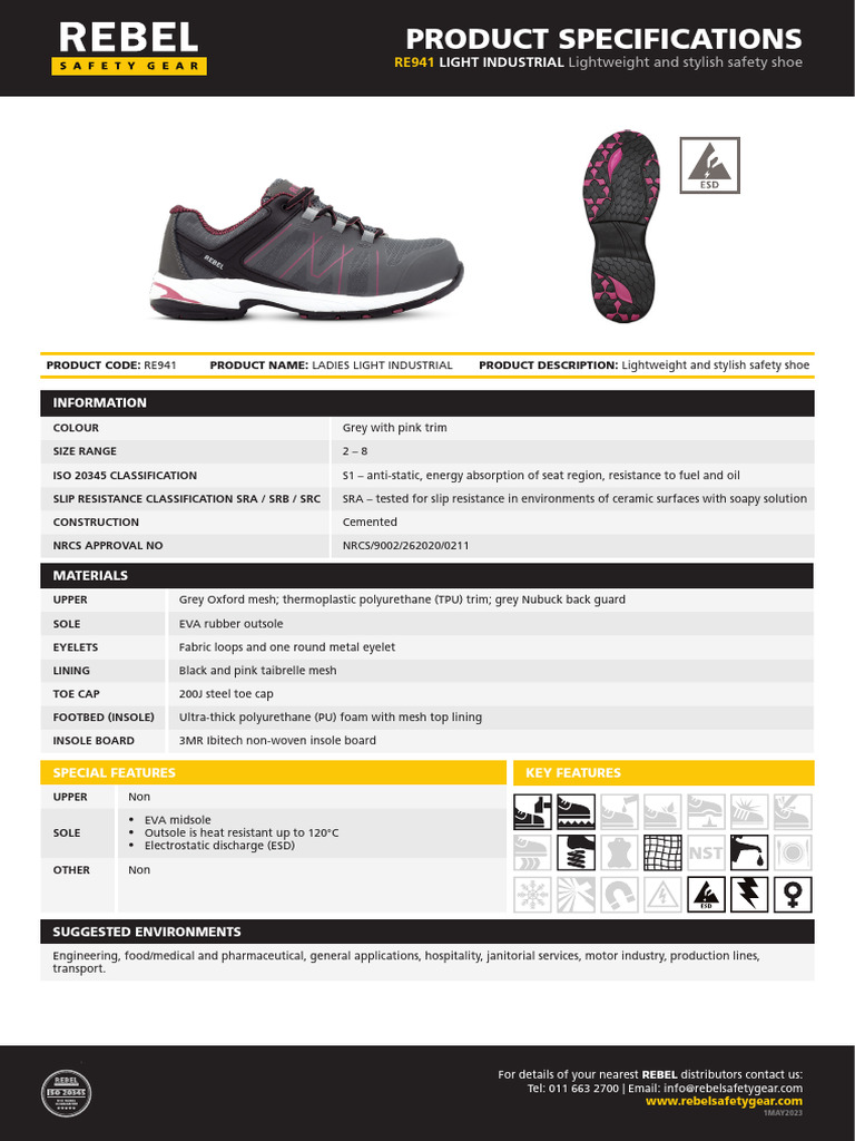 RSG Spec Sheets Re941 Light Industrial | PDF