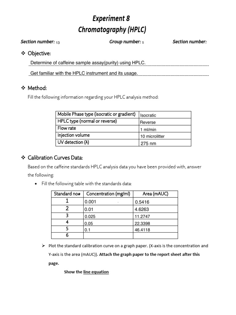 Insrtumental Lab - Reports Sheet 8 | PDF | High Performance Liquid ...