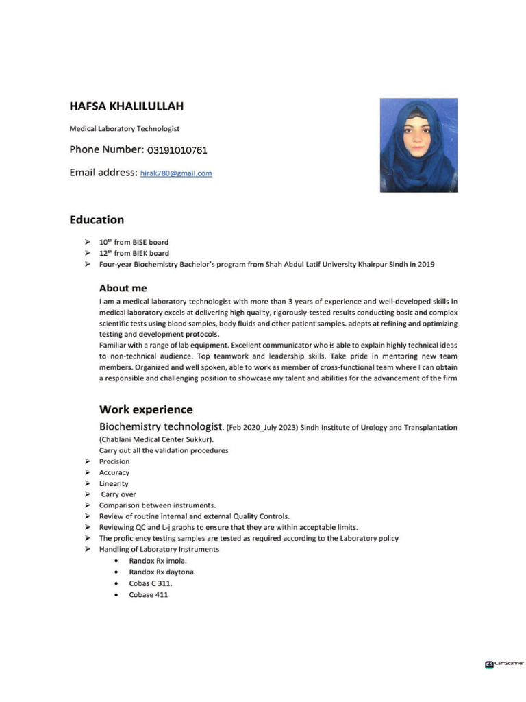 Hafsa Updated Resume | PDF