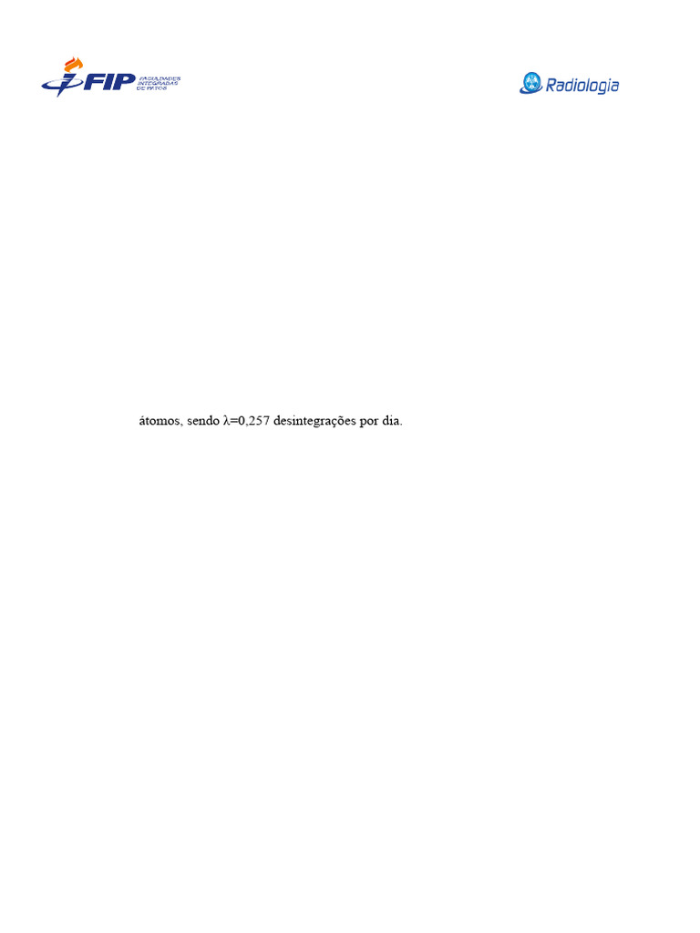 Lista i Estagio II Fis Rad | PDF