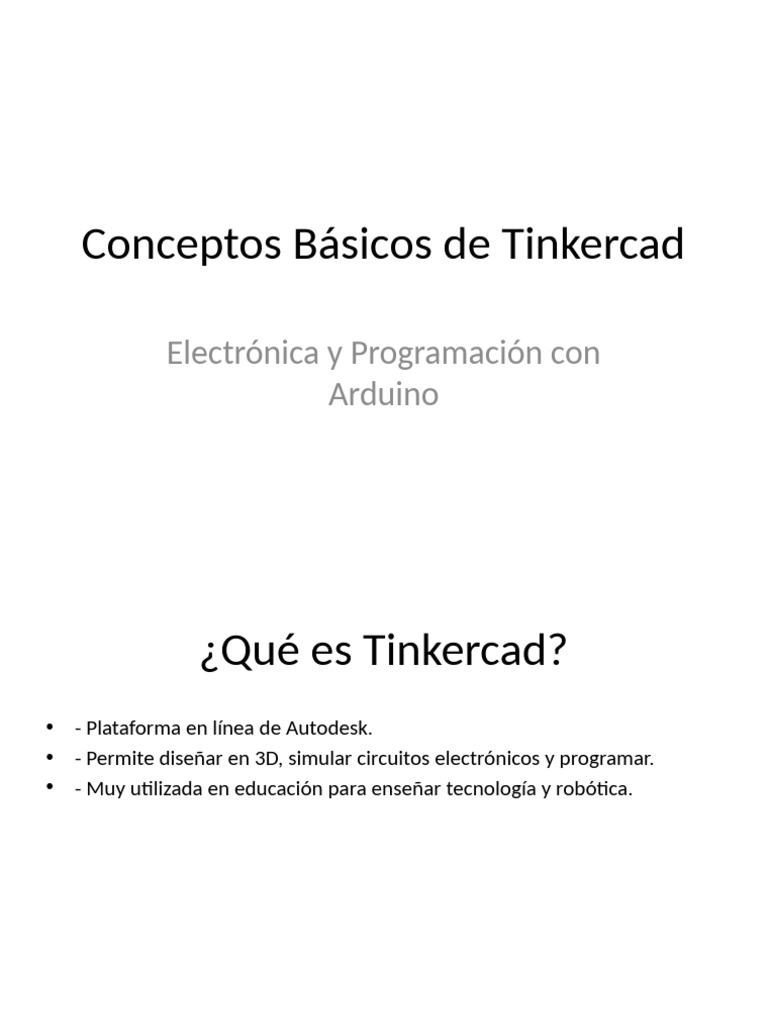Fundamentos de Tinkercad y Arduino | PDF