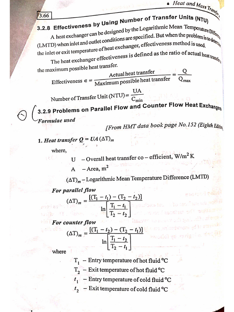 10 and 11 - HMT - U3 - Heat Exchanger LMTD and NTU Method | PDF