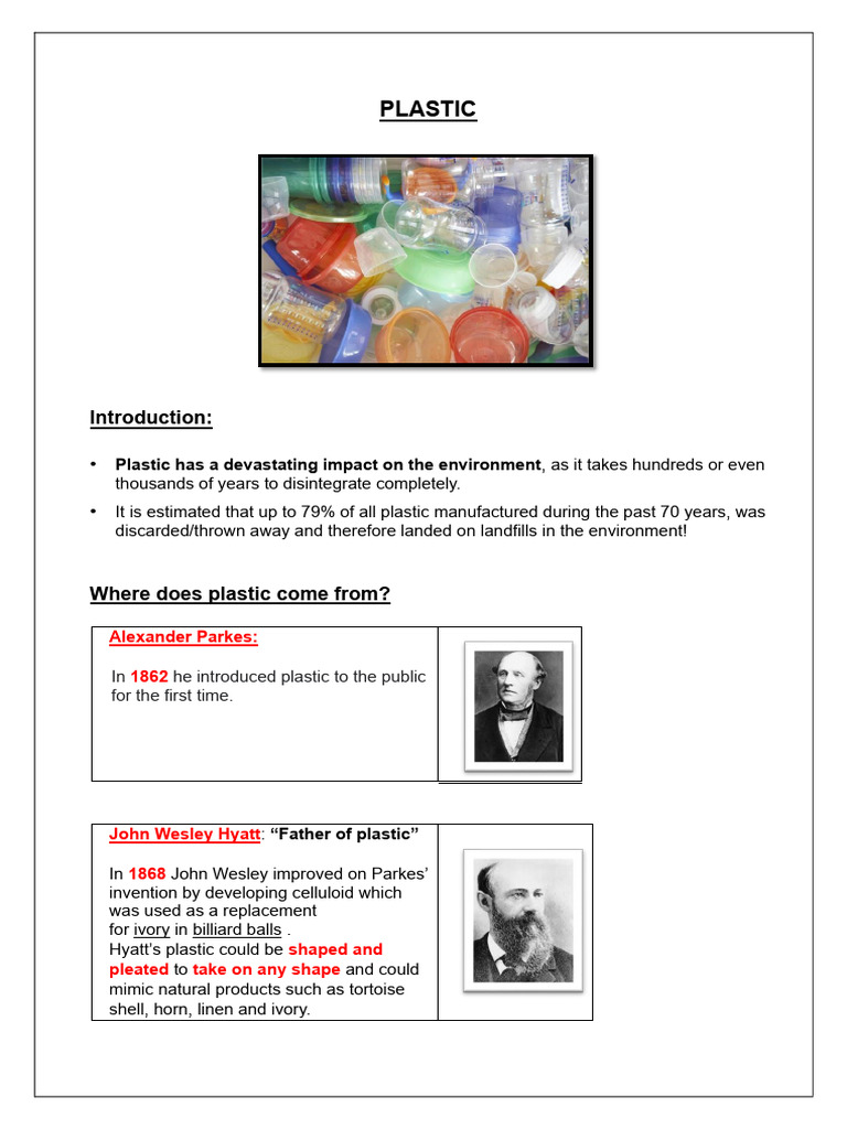 Introduction To Plastic | PDF