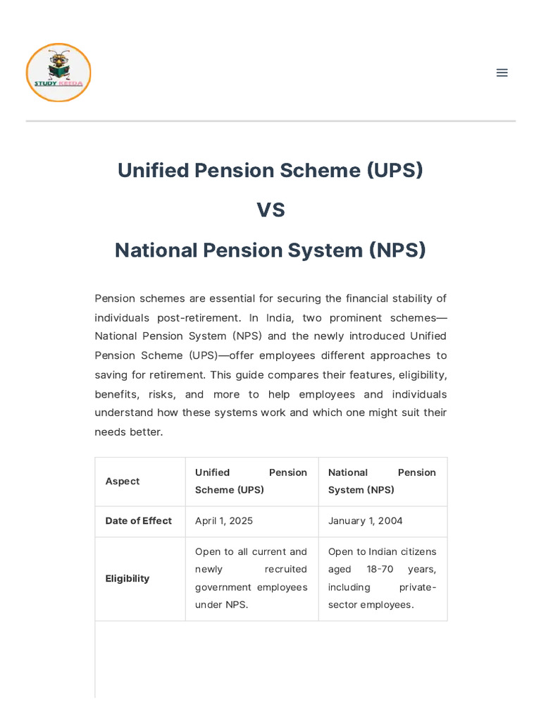 UPS Vs NPS - 7 Powerful Differences To Boost Your Financial Growth ...