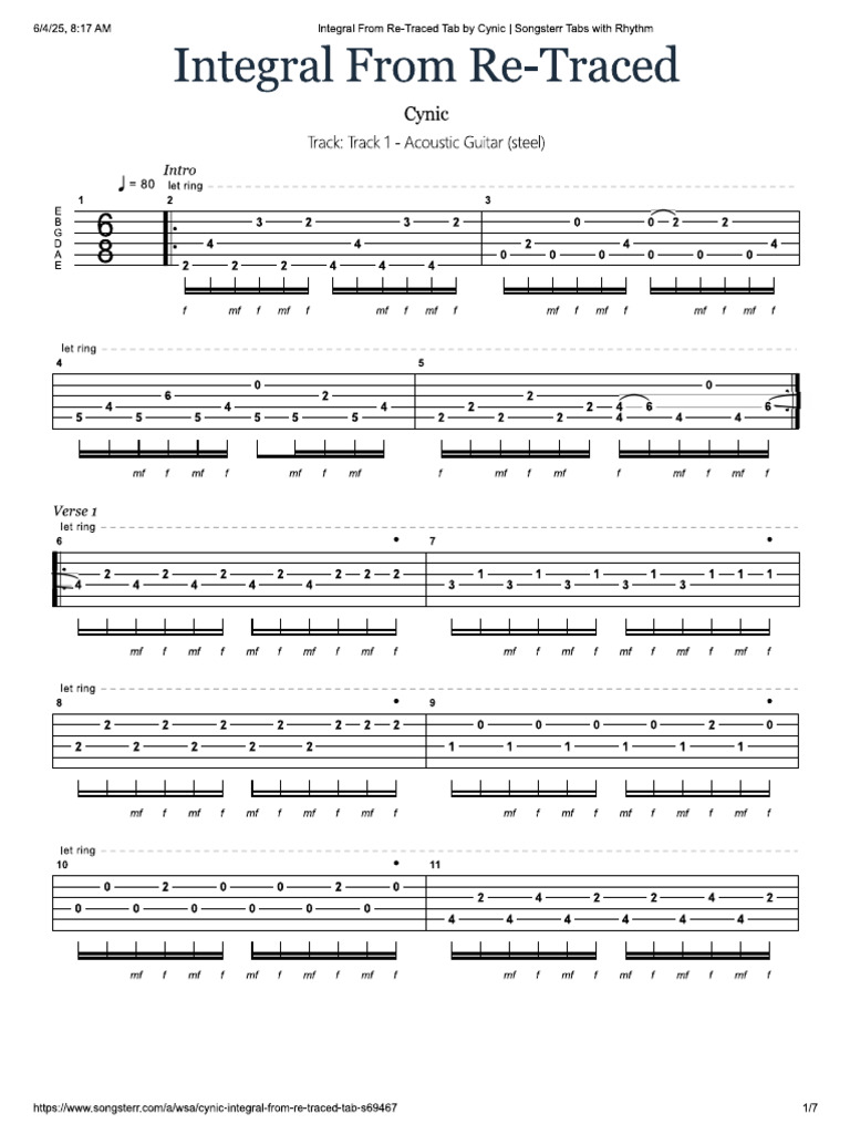Integral Acoustic Tabs | PDF