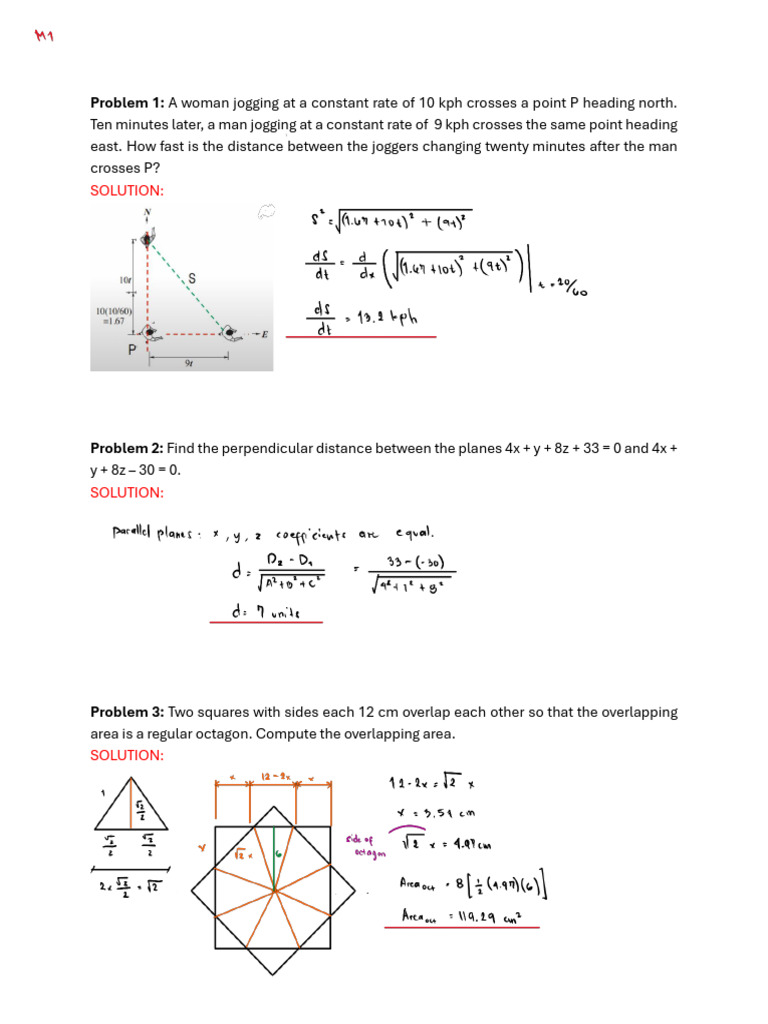 CC1 Assorted Problems | PDF | Area | Acceleration