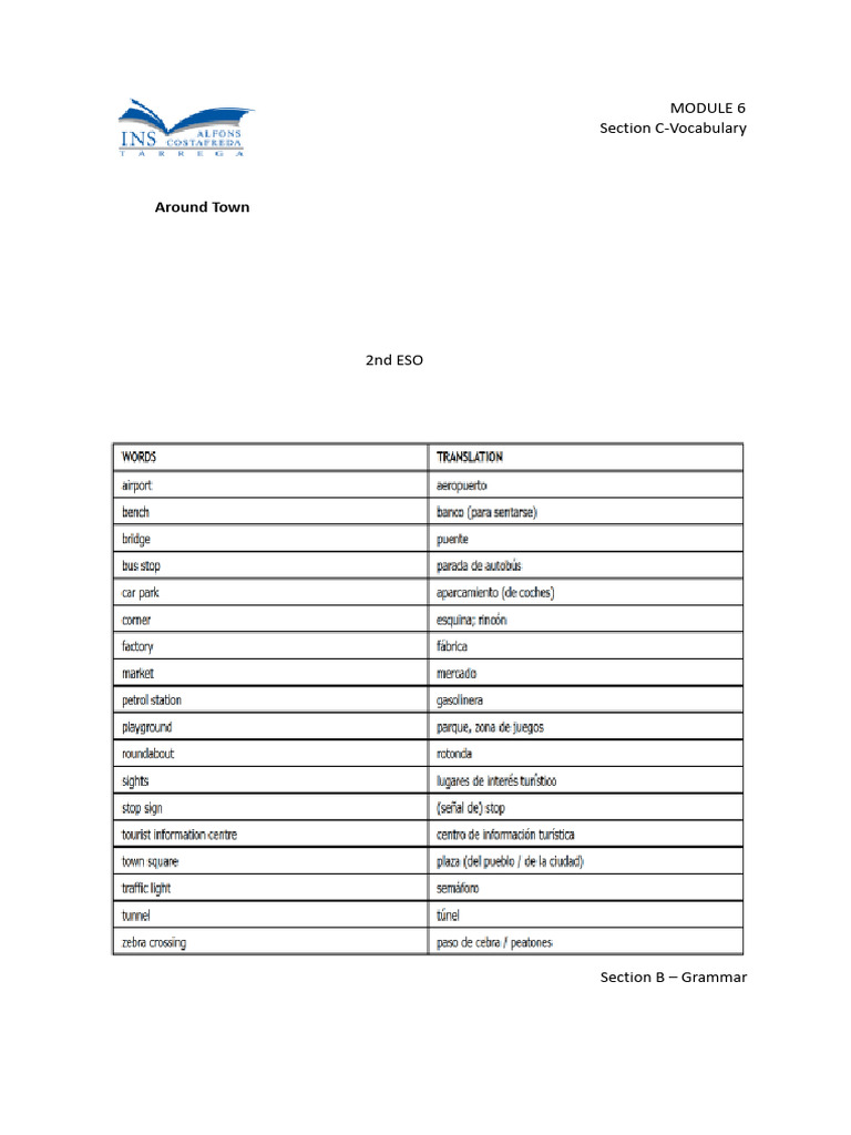 2nd Eso - Vocab-Urbanlife - Pres Perf Vs Past Simple | PDF