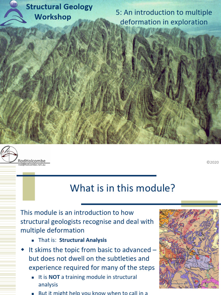 RJH Workshop Module 05 An Introduction To Multiple Deformation Web | PDF | Structural Geology ...