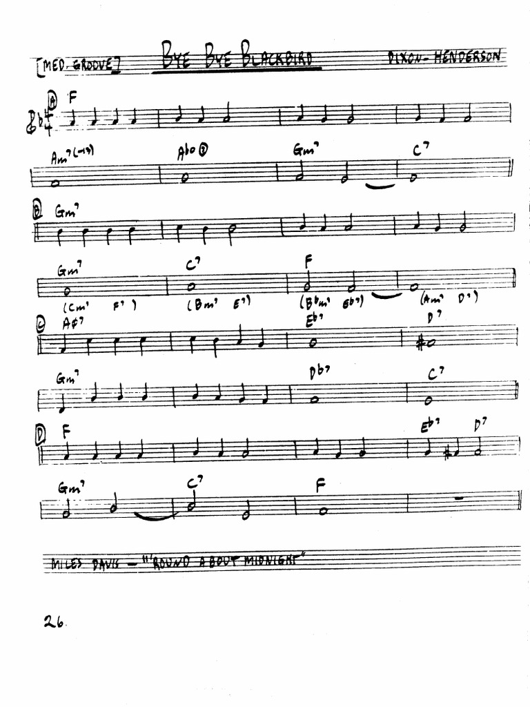 Bye Bye Blackbird - Tob | PDF