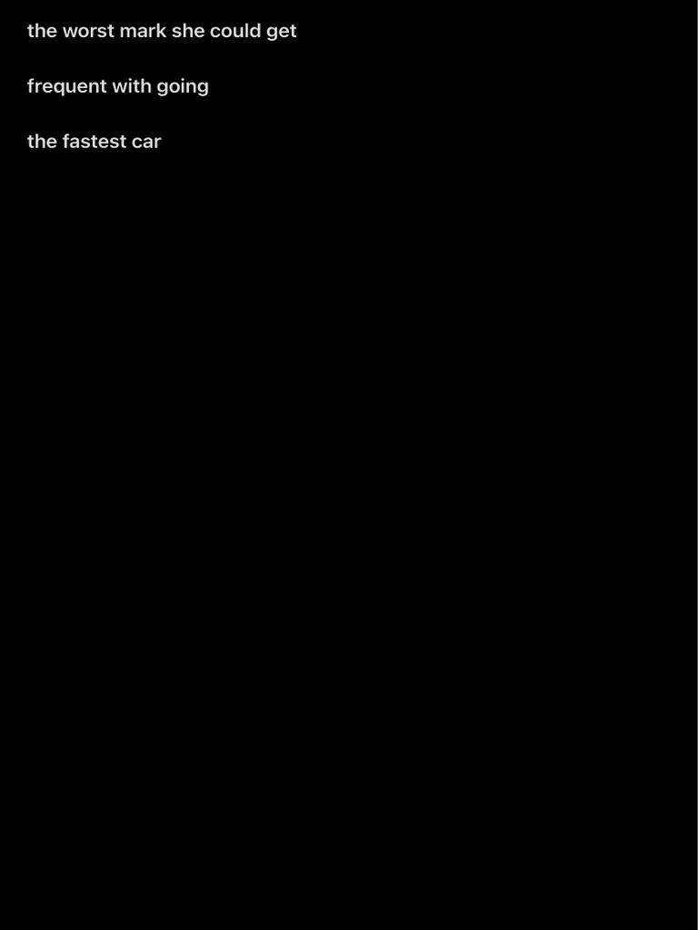 The Worst Mark She Could Get | PDF