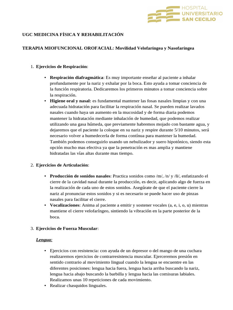 Pautas Cierre Velofaringeo HUSC | PDF | Respiración | Boca