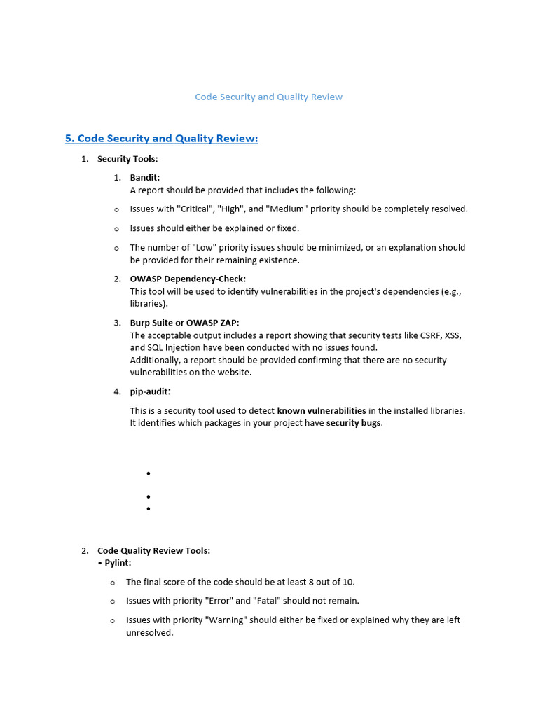 Code-Security and Quality Review-V1 | PDF | Python (Programming ...