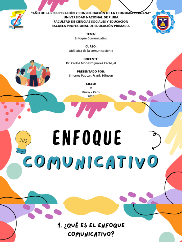 Enfoque Comunicativo | PDF | Comunicación | Ciencia cognitiva