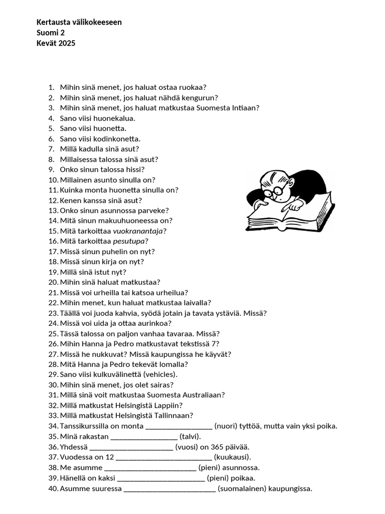 Kertausta Välikokeeseen S2 K25 | PDF