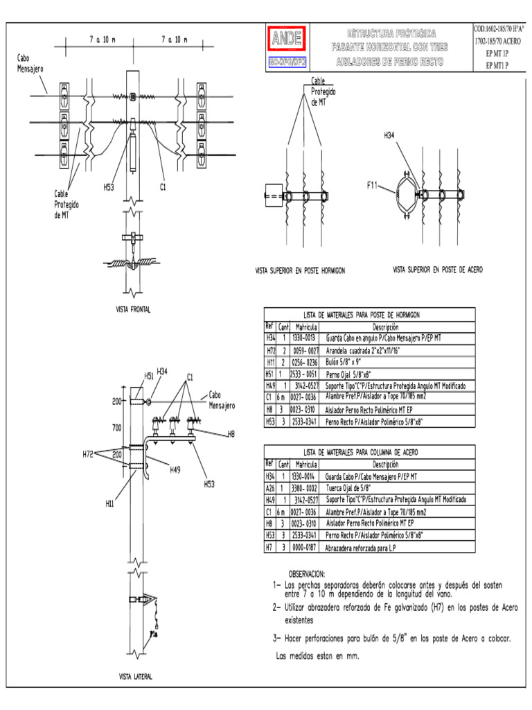 Estructuras-Lineas Protegidas - Ep - MT 1 P | PDF