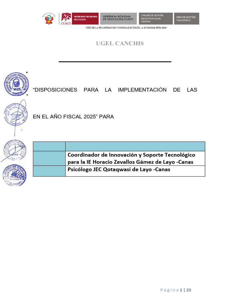 Bases y Perfiles de La Septima Convocatoria Cas Iap N 007 2025 Ugel Canchis | PDF | Enseñando ...