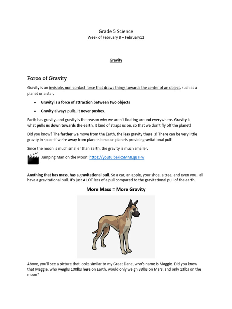 Science 5 Feb 8 12 Gravity | PDF | Gravity | Force