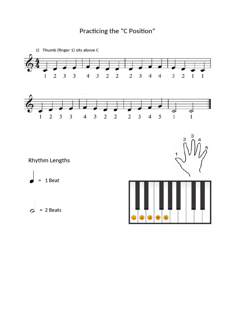 C Position 5 Finger Exercise | PDF