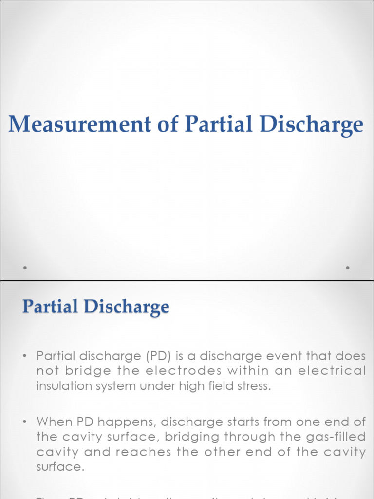 Measuring Partial Discharge Events | PDF | Electricity | Electromagnetism