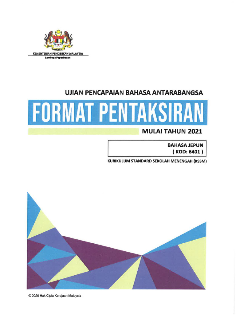 Bahasa Jepun (6401) 20210922 | PDF