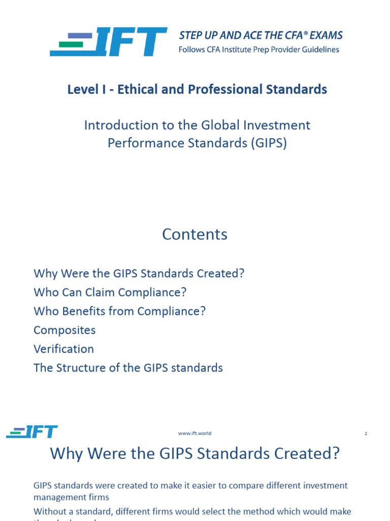 GIPS Standards Overview for Investment Firms | PDF | Investment ...