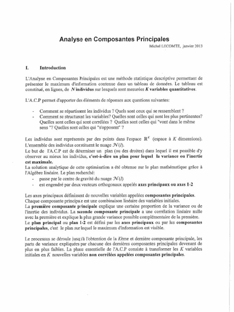 ACP Cours Janv 2013 | PDF