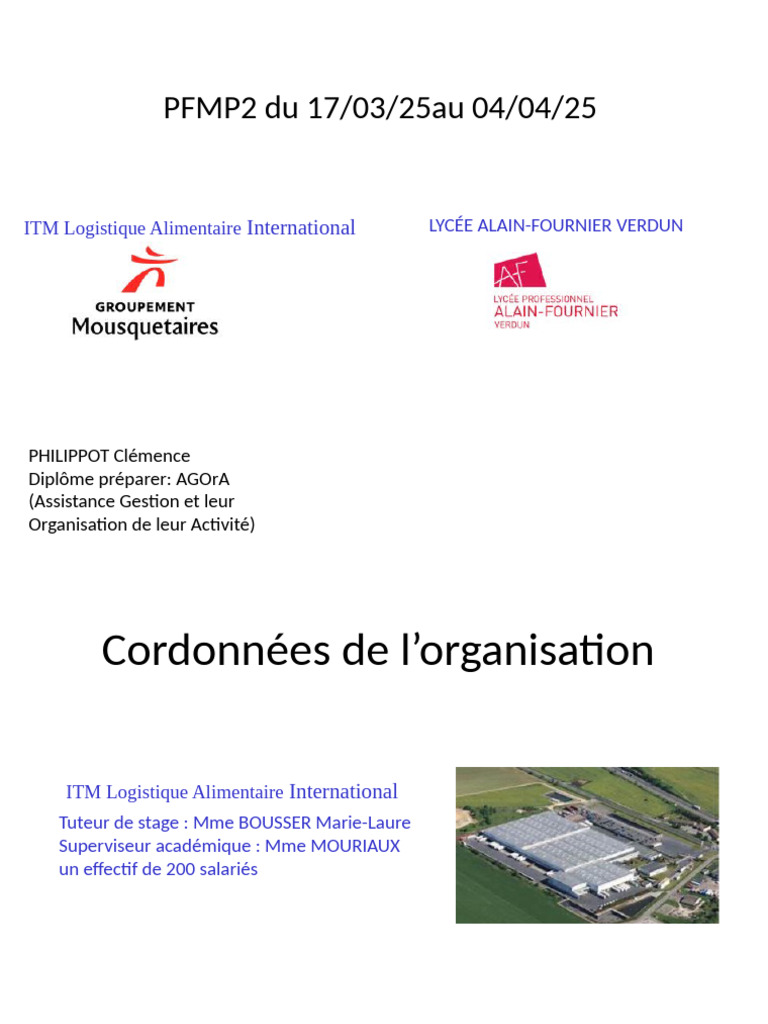 PFMP2 Presentation de mon stage du 17/03/2025 au 04/04/2025 | PDF