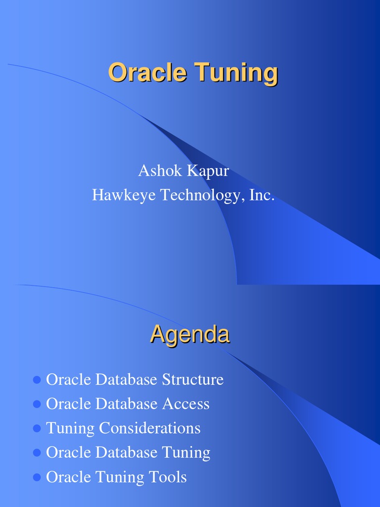 Oracle Tuning | PDF | Oracle Database | Databases