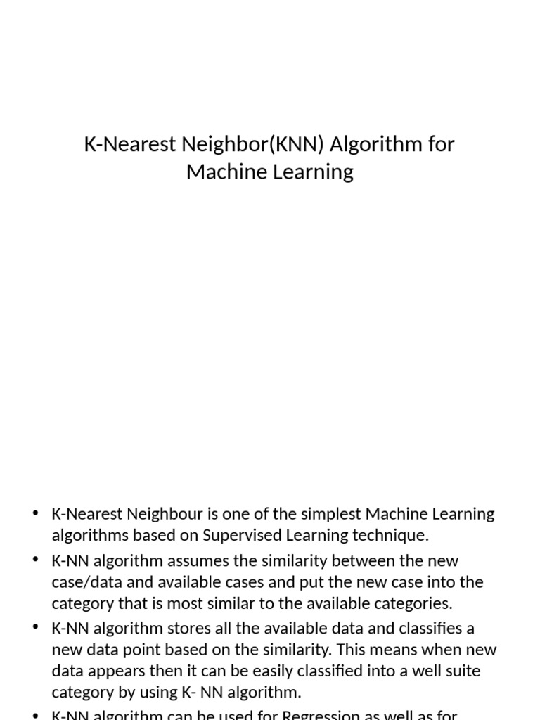 K-Nearest Neighbor(KNN) 6 | PDF | Statistical Theory | Applied Mathematics