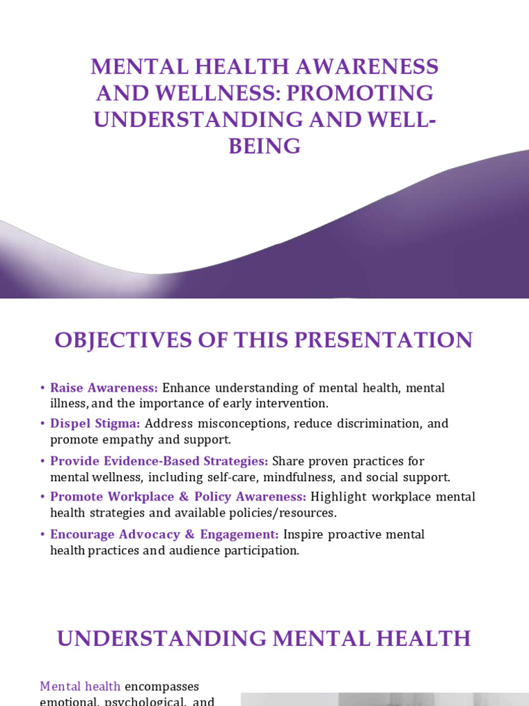 Mental Health Awareness and Wellness | PDF | Mental Health | Mental ...
