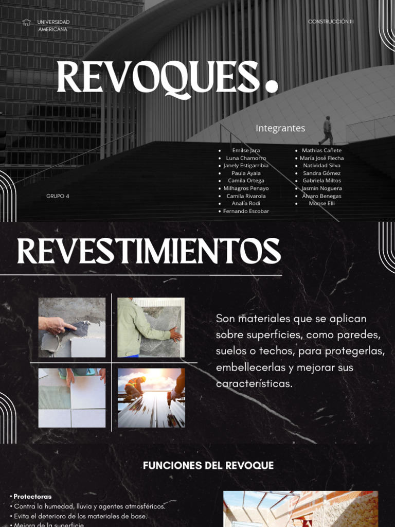 REVOQUES | PDF | Cemento | Yeso