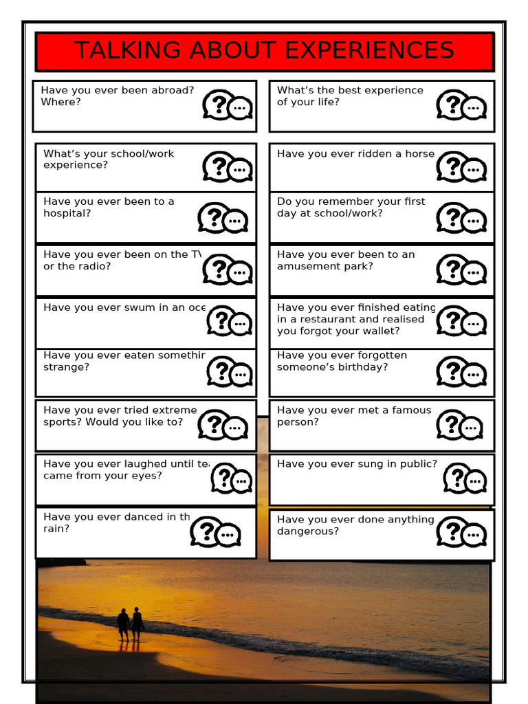 Talking About Experiences 147839 | PDF