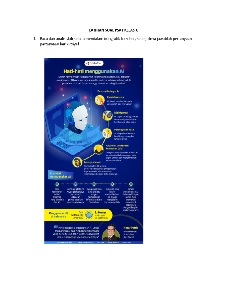 Latihan Soal Psat Kelas X SMM | PDF
