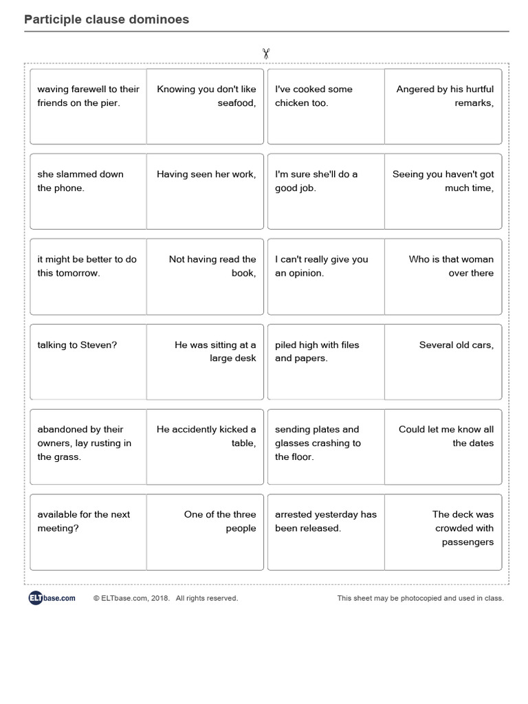 Participle Clauses 01 | PDF