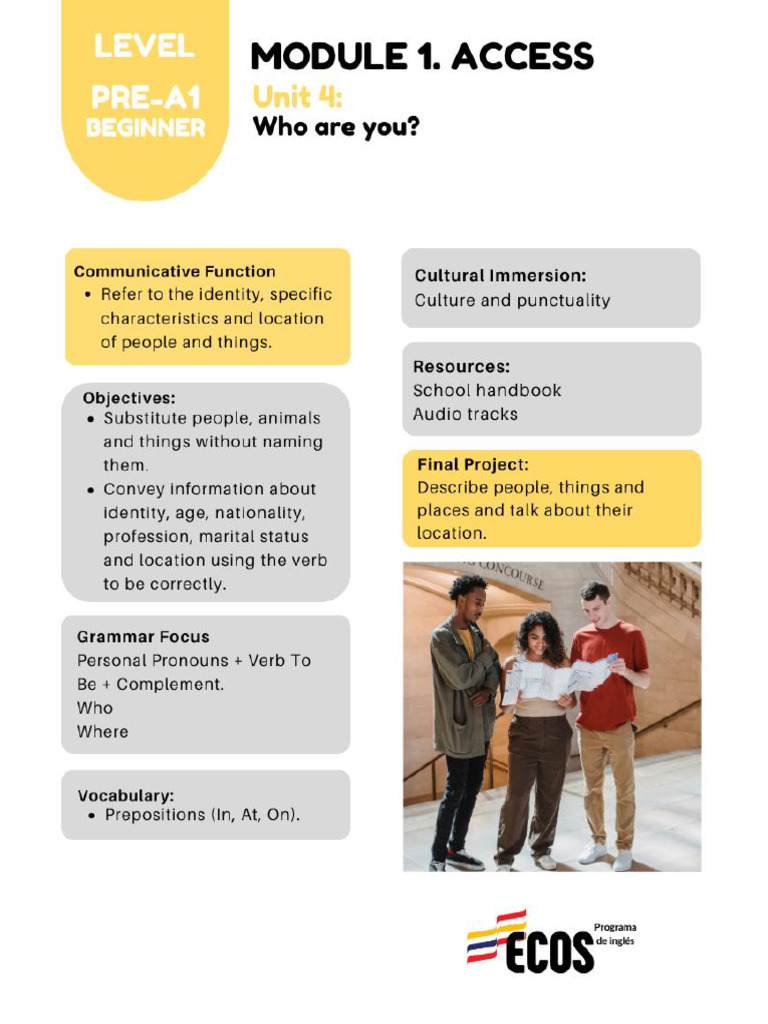 Module 1 Access Unit 4 Who Are You (Ready To Be Printed) | PDF ...