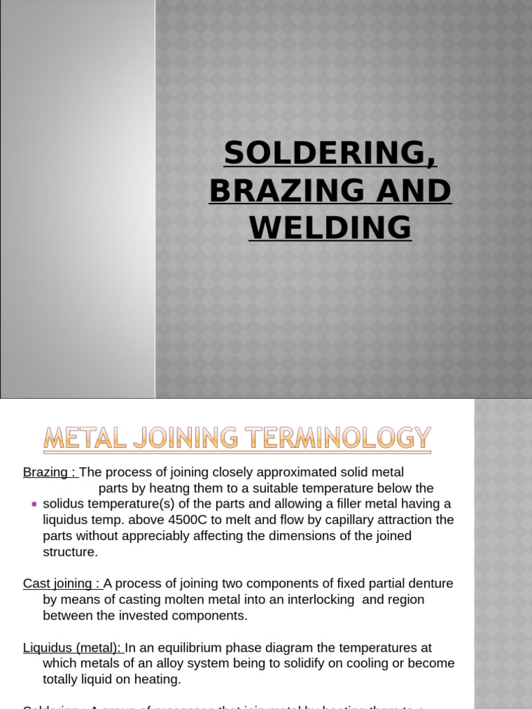Soldering, Brazing, and Welding Techniques | PDF | Soldering | Solder