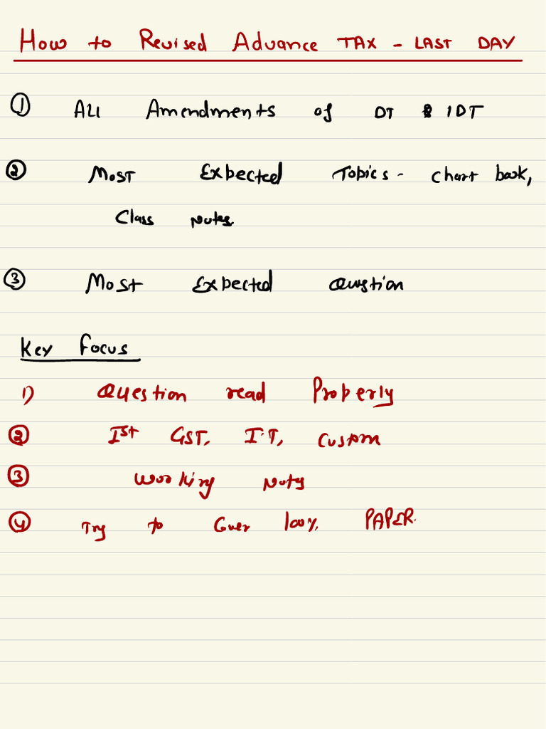 Advanced Tax Most Expected Topics CS Professional | PDF | Taxes | International Taxation